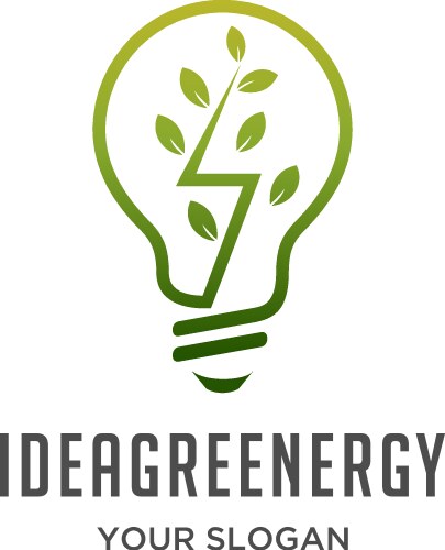 Sign alternative renewable energy logo design Vector Image