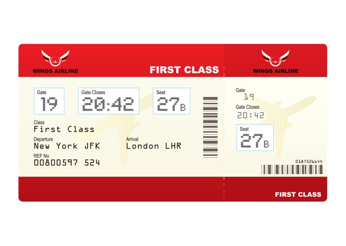 First Class Ticket Vector Images (over 400)