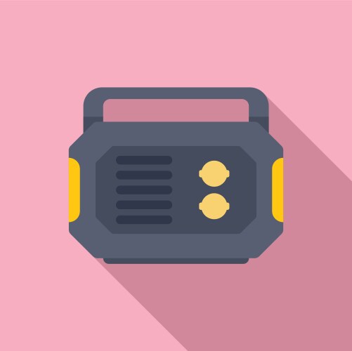 Portable power station providing electricity Vector Image