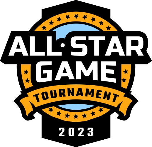 All star basketball sports logo emblem Royalty Free Vector