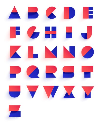 Line geometric font design abstract modern Vector Image Line geometric font design abstract modern Vector Image