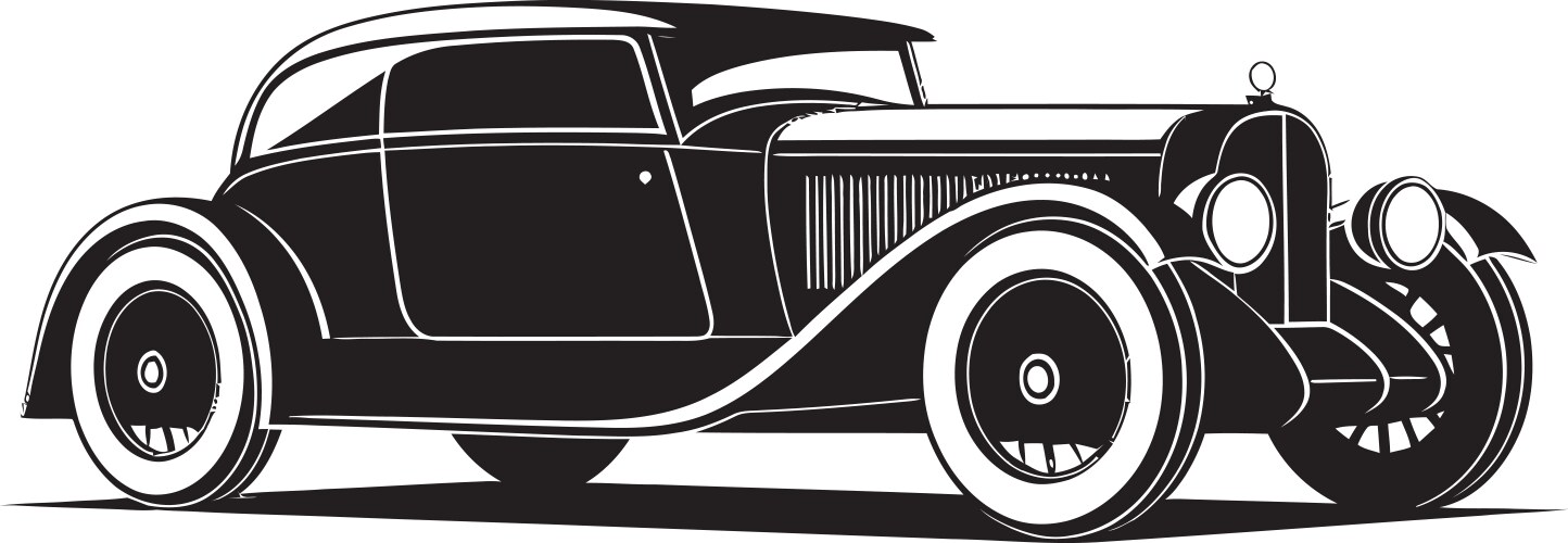 1920s Car Silhouette Vintage Classic Car Stickers | Unique Designs
