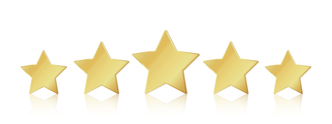 Five 5 star rank sign Royalty Free Vector Image