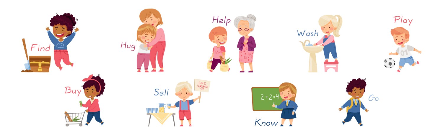 Action Verbs Vector Images (over 470)