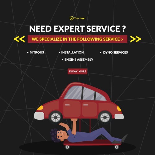 Banner design of need expert service template Vector Image