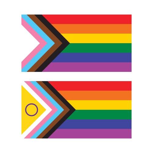 Intersex inclusive progress pride flag Royalty Free Vector