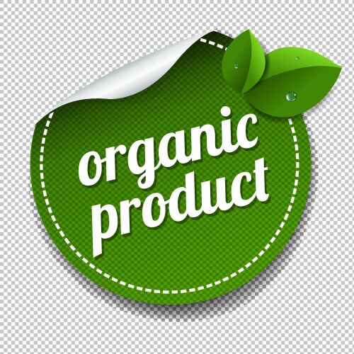 Nature label isolated transparent background Vector Image