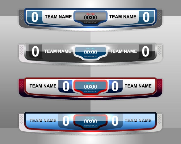 Sport score template Royalty Free Vector Image