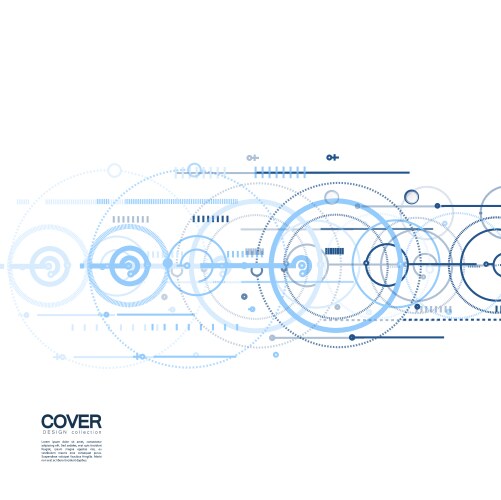 Connect circle and point with intersections Vector Image