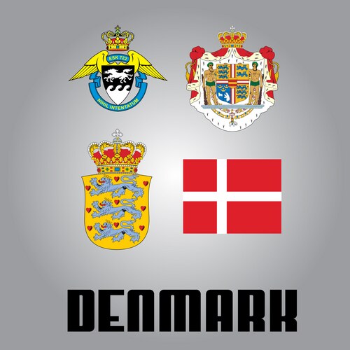 Denmark Flags and Symbols – Royalty-Free Vector | VectorStock