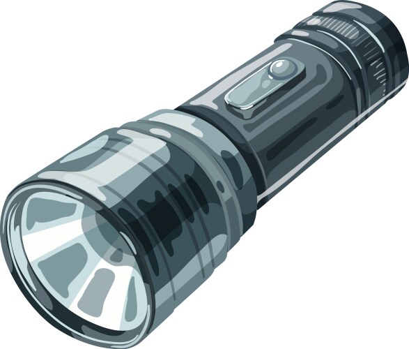 Electric flashlight sketch scratch board Vector Image