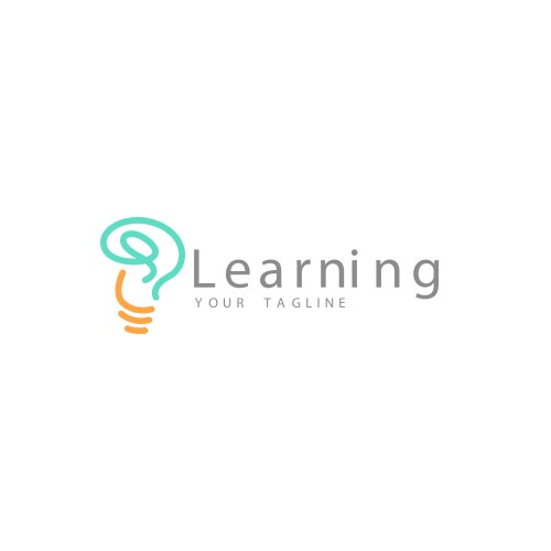 Learning center logo design template Royalty Free Vector