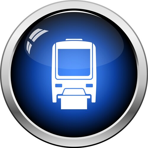 Monorail icon front view Royalty Free Vector Image