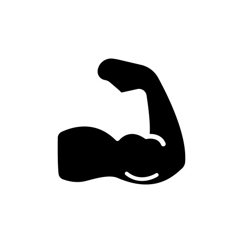 Strong hand icon set muscle flex power symbol Vector Image