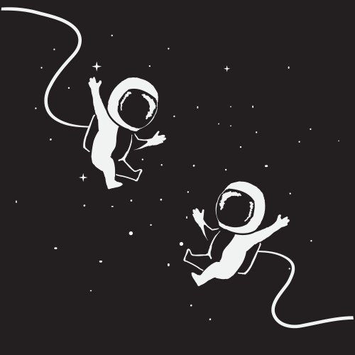 Two Astronauts Vector Images (over 680)