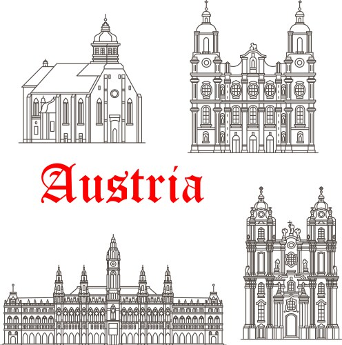 St stephens cathedral vienna austria Royalty Free Vector