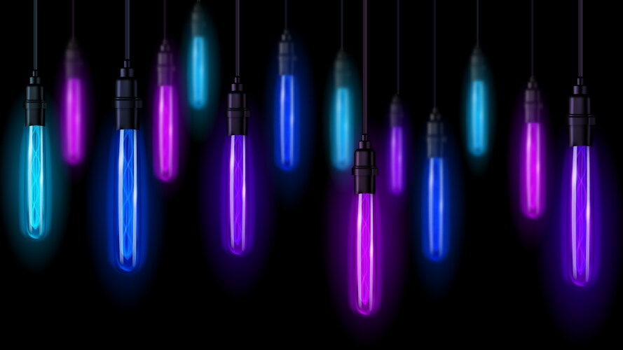Vintage incandescent lamps Royalty Free Vector Image