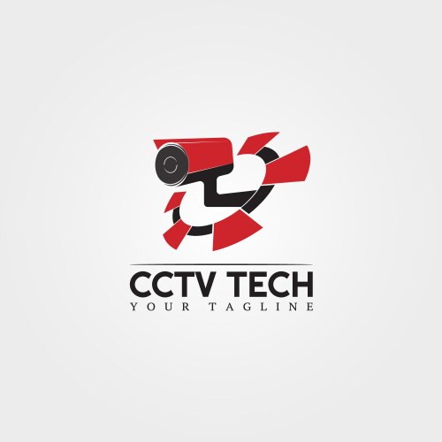 Cctv camera icon template logo technology Vector Image