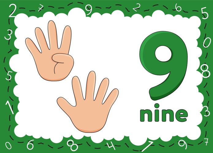 Children educational cards with numbers Royalty Free Vector