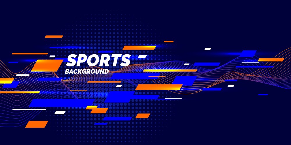 Modern colored poster for sports Royalty Free Vector Image