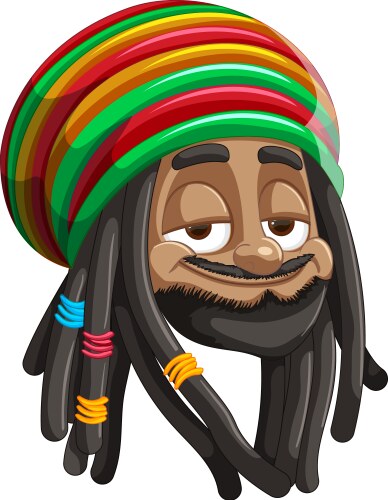 Four of rastafarian figures Royalty Free Vector Image