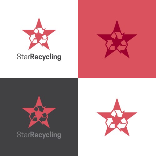 Multicolor recycling logo icon Royalty Free Vector Image