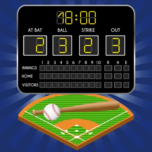 Baseball Scoreboard Vector Images (over 1,000)