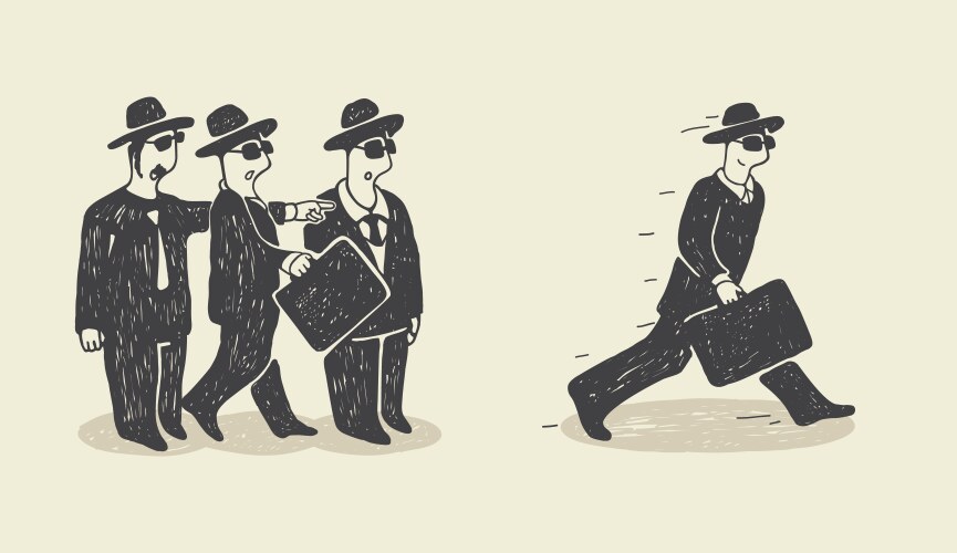 Hiding envy emotion reaction behind fake smiling Vector Image