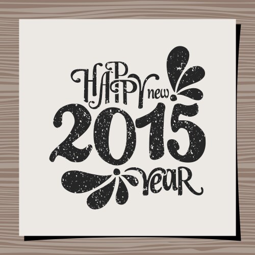 Happy new year 2015 greeting card template Vector Image