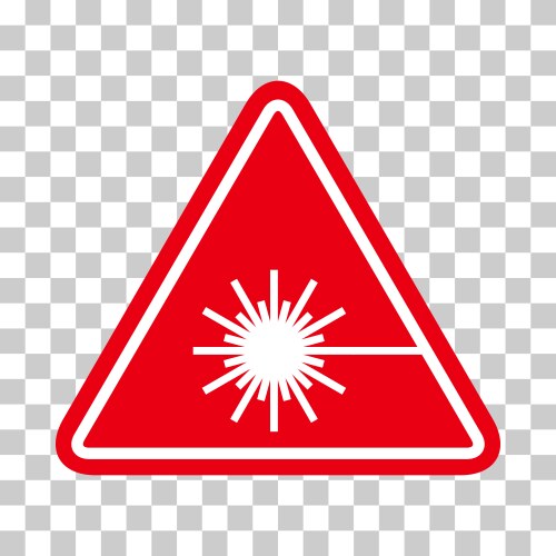 Laser radiation danger label icon safety Vector Image