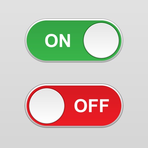 On Off Slider Mobile Ui Toggle Vector Images (over 950)