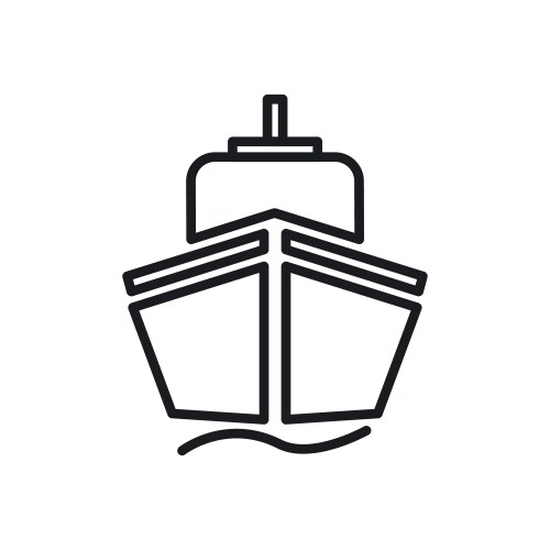 Ship icon set marine container cargo vessel Vector Image