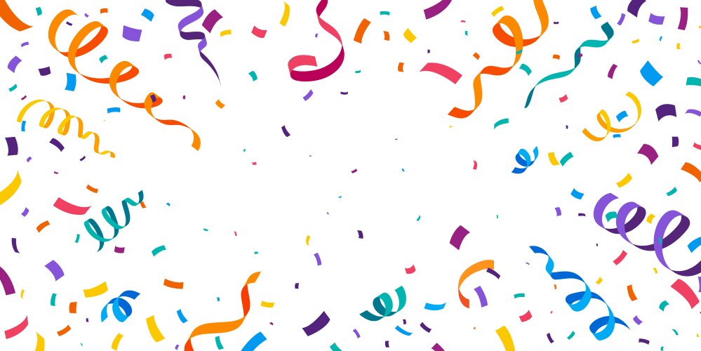 Streamers And Confetti Background