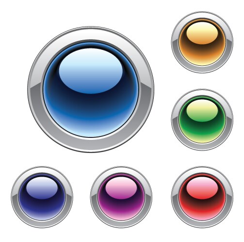 Glossy buttons mega set Royalty Free Vector Image