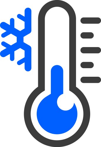 Thermometer snow cold temperature icon Royalty Free Vector