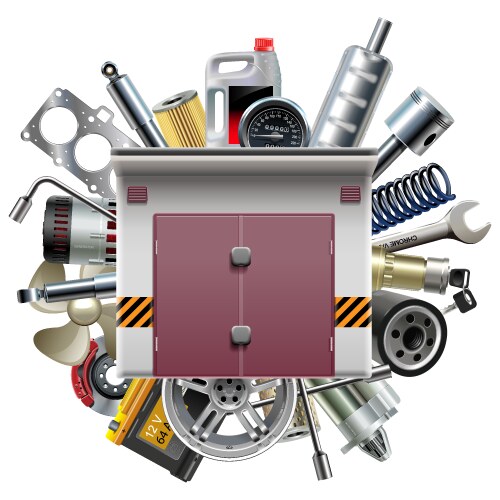 Body parts car Royalty Free Vector Image - VectorStock