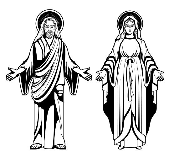 Virgin Mary Outline Vector Images (over 330)