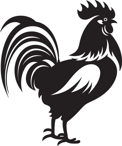 Cluck coalition roster chicken logo design Vector Image
