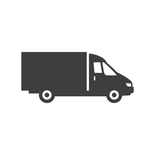 Commercial cargo van isolated icon Royalty Free Vector Image