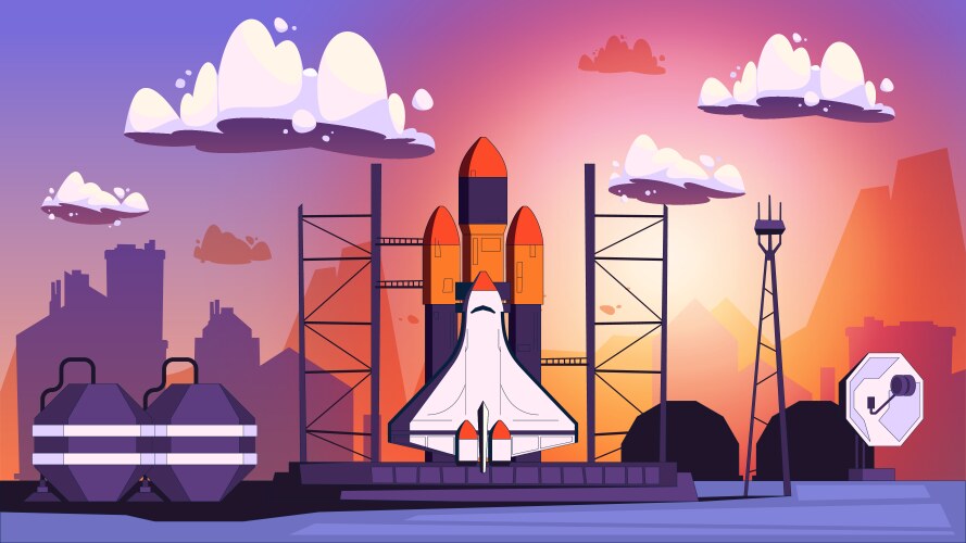 Rocket launch Royalty Free Vector Image - VectorStock