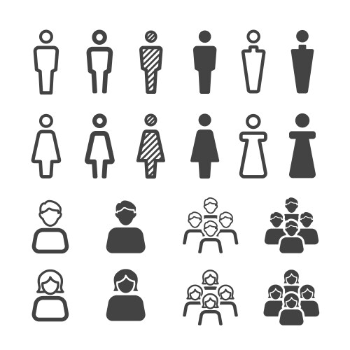 People management icon Royalty Free Vector Image