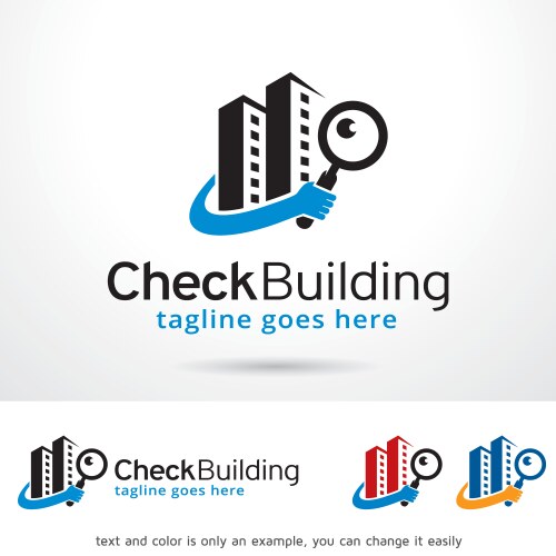 Building document logo paperwork landscape Vector Image