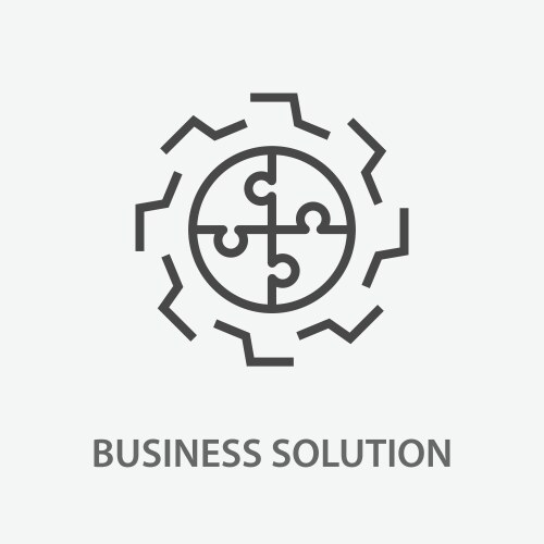 Business model outline icon thin style design Vector Image