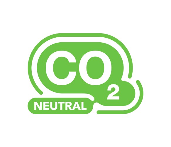 Co2 neutral icon set carbon gas emission Vector Image