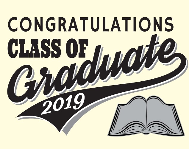 Happy graduation greeting isolated icon academic Vector Image