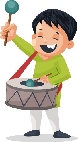 Boy playing harp talented young harpist character Vector Image