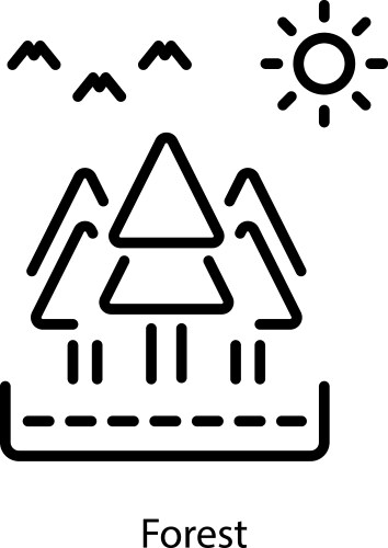 Forest path Royalty Free Vector Image - VectorStock