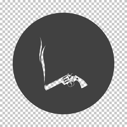 Smoking revolver icon Royalty Free Vector Image