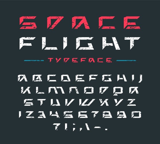 Modern futuristic sci-fi font future space text Vector Image