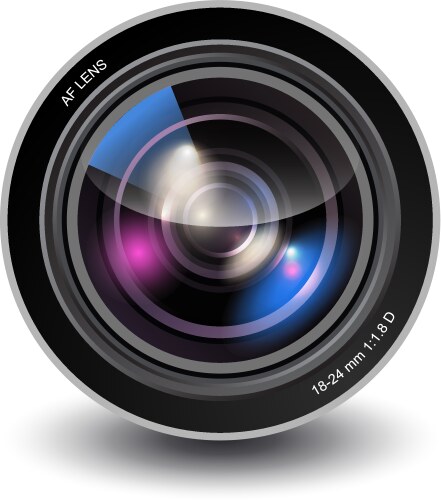 Camera lens Royalty Free Vector Image - VectorStock